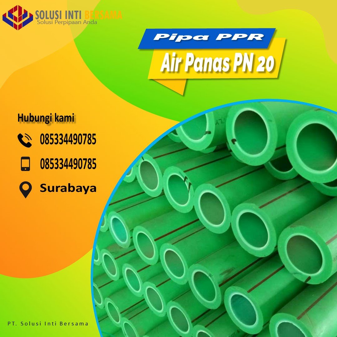 Pipa PPR diameter yang bervariasi, dari ½ – 6 inch panjang maksimal 4 ...