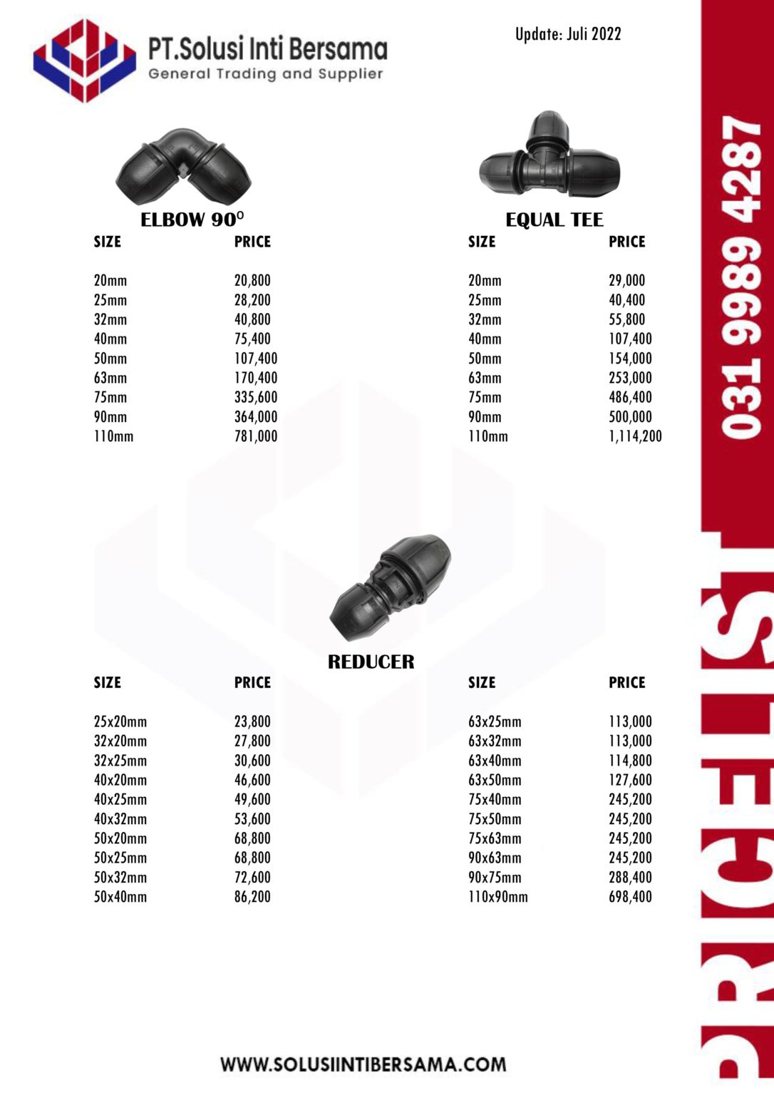 Daftar Harga Pipa HDPE SNI Terbaru Tahun 2023-2024 - HARGA PIPA HDPE ...
