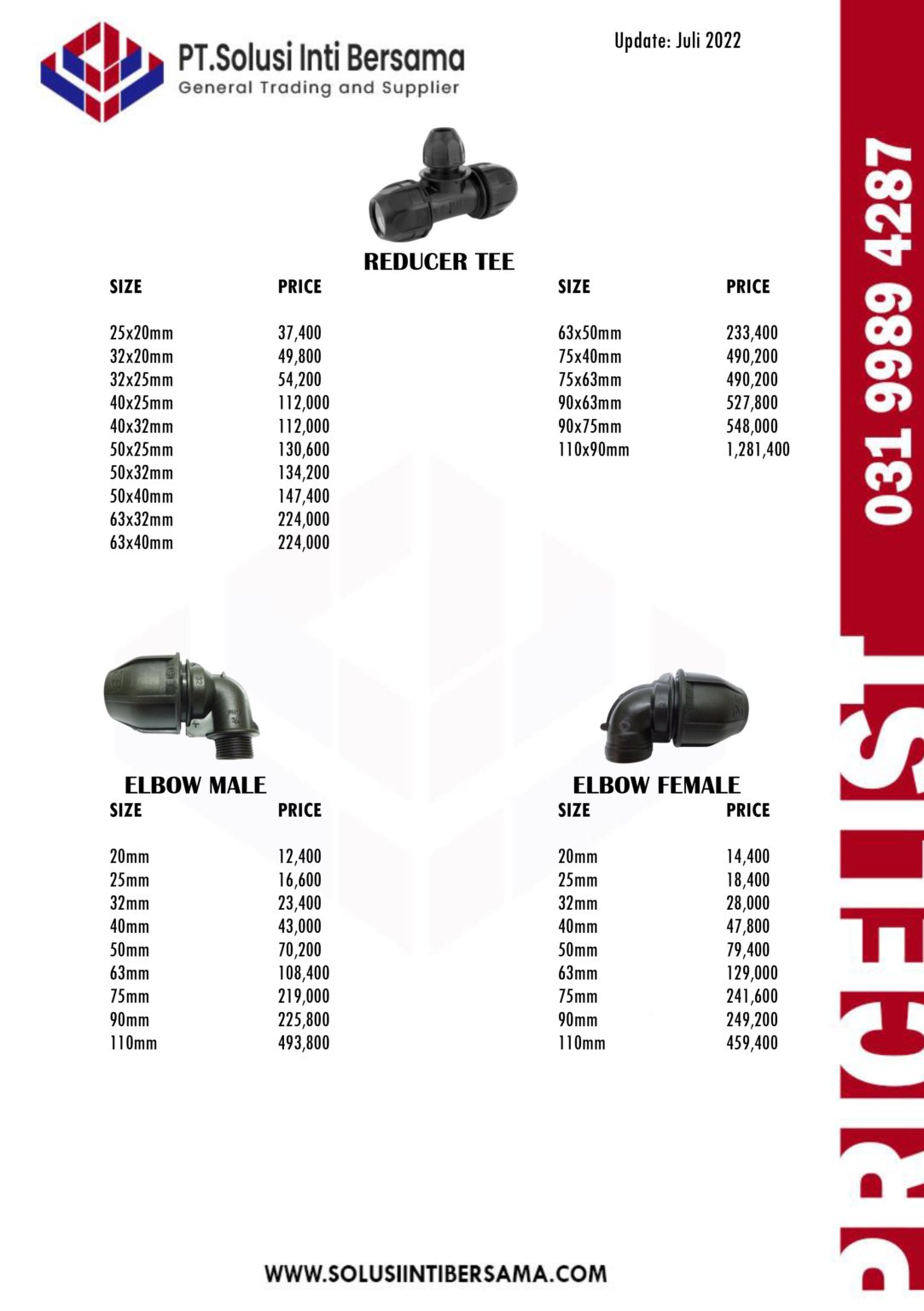 Daftar Harga Pipa HDPE SNI Terbaru Tahun 2023-2024 - HARGA PIPA HDPE ...