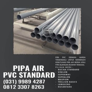 Harga Pipa Air u PVC (AW, D, C, VP, VU) Terbaru 2025 Rucika , Vinilon ...